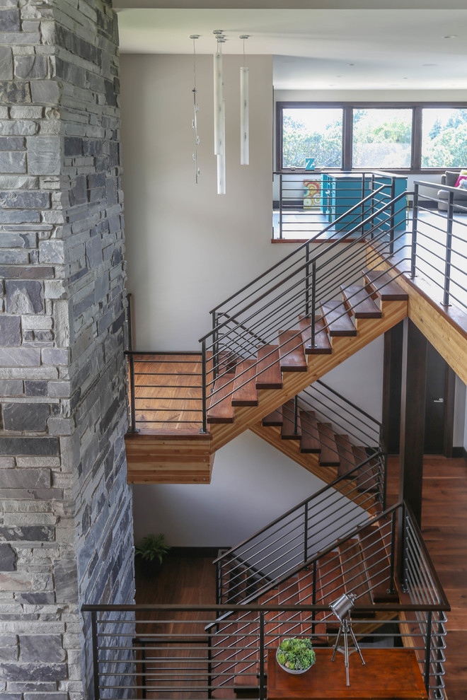 Oak Hollow Residence - Contemporary - Staircase - Other - by 4D Design ...