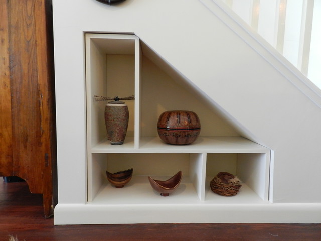 Oceanfront Condominium Renovation - Stair Display Niche - Transitional ...