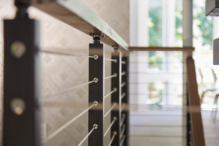 Open Concept Interior with Cable Railing - Modern - Staircase - Other ...