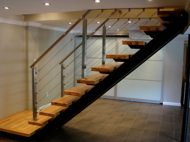 Open Riser Stairs - Contemporary - Staircase - DC Metro - by IDS Metals ...