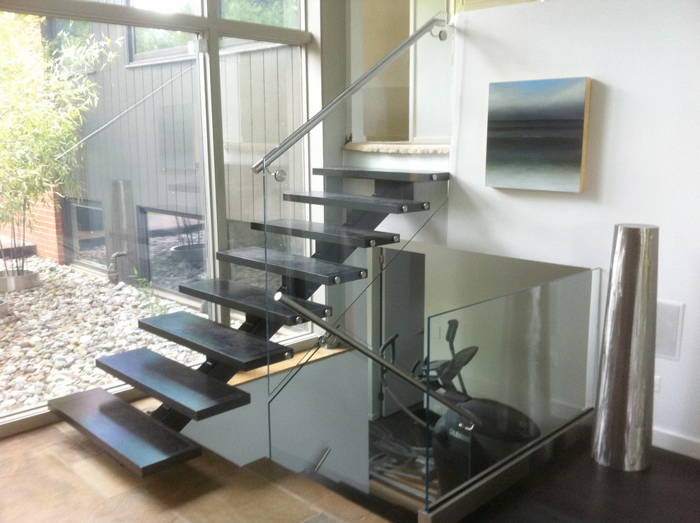 Open Riser Stairs - Contemporary - Staircase - DC Metro - by IDS Metals ...