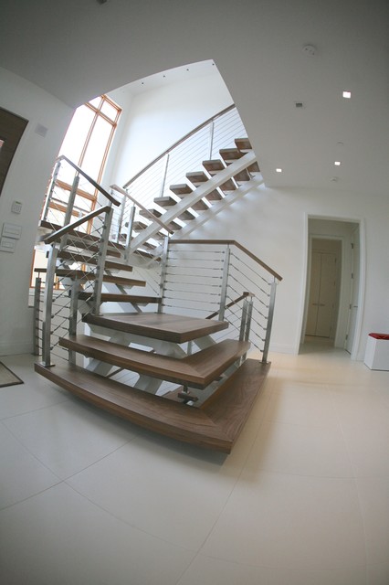Open Riser Stairs - Modern - Staircase - DC Metro - by IDS Metals / Ar2 ...