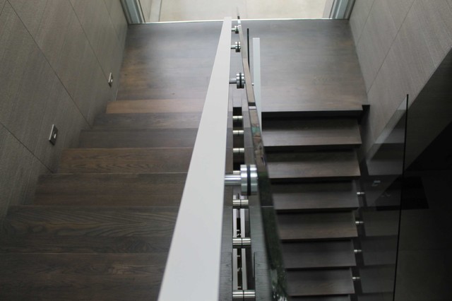 Open Riser Stairs - Modern - Staircase - Chicago - by Splash Carpentry ...