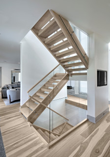 Open Staircase with Two Story Foyer - Contemporary - Staircase ...