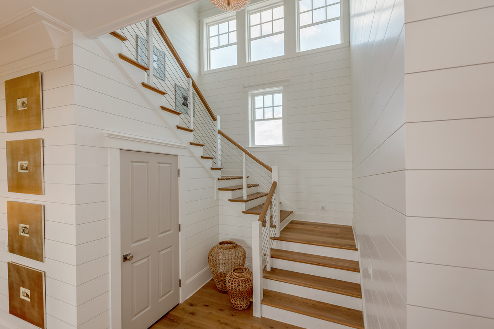 Pender Pointe Shaker Custom Home Staircase - Farmhouse - Staircase ...