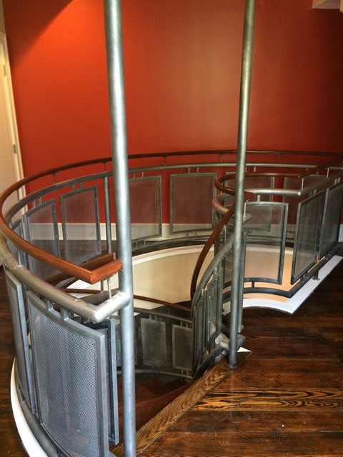 Perforated metal railing - Contemporary - Staircase - Philadelphia - by ...