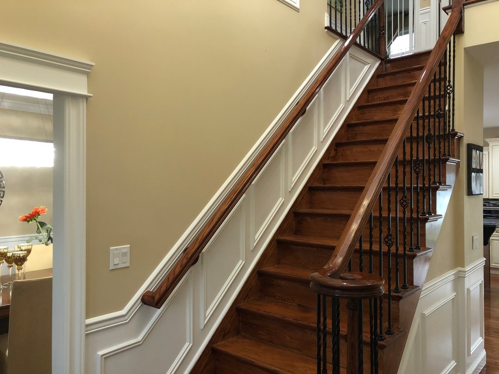 "Picture Frame" Wainscoting - Traditional - Staircase - New York - by ...