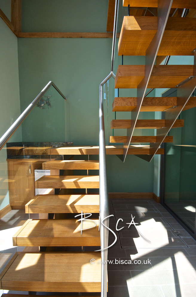 Pool House Staircase - Contemporary - Staircase - London - by Bisca ...