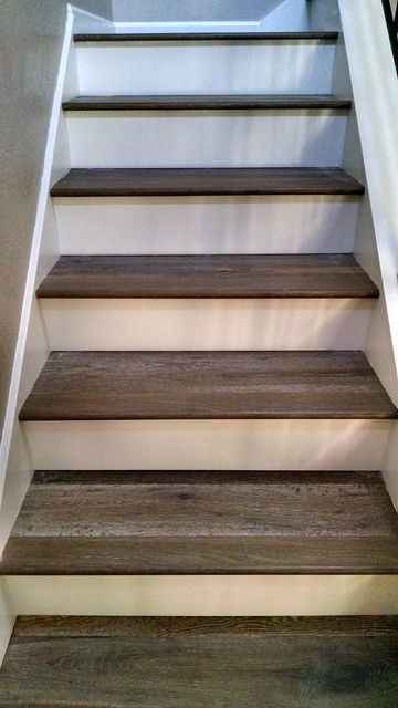 Pre Finished Engineered Flooring Projects - Traditional - Staircase ...