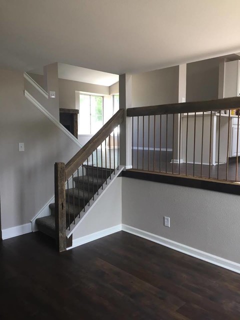 Railing System using hand hewn beams from Front Range Timber! - Rustic ...