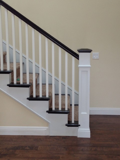 Recessed Panel Box Newel - Classique - Escalier - San Diego - par ...