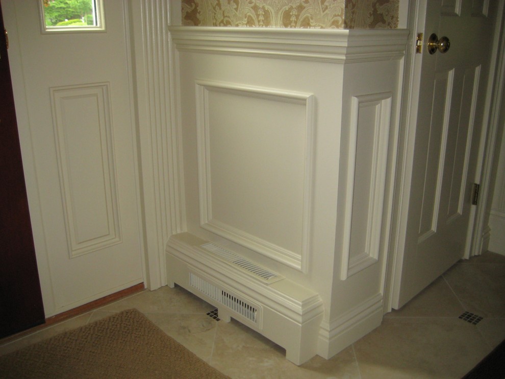 "Recessed Panel" Wainscoting - Traditional - Staircase - New York - by ...