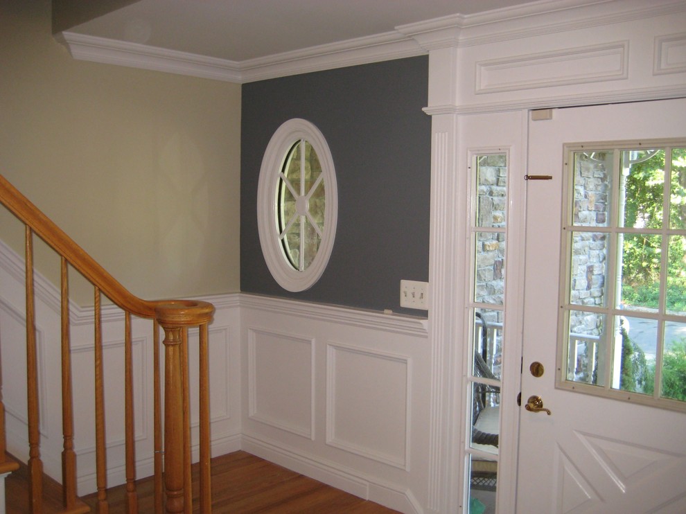 "Recessed Panel" Wainscoting - Traditional - Staircase - New York - by ...