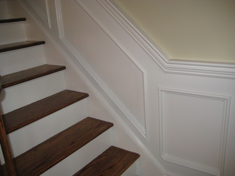 "Recessed Panel" Wainscoting - Traditional - Staircase - New York - by ...