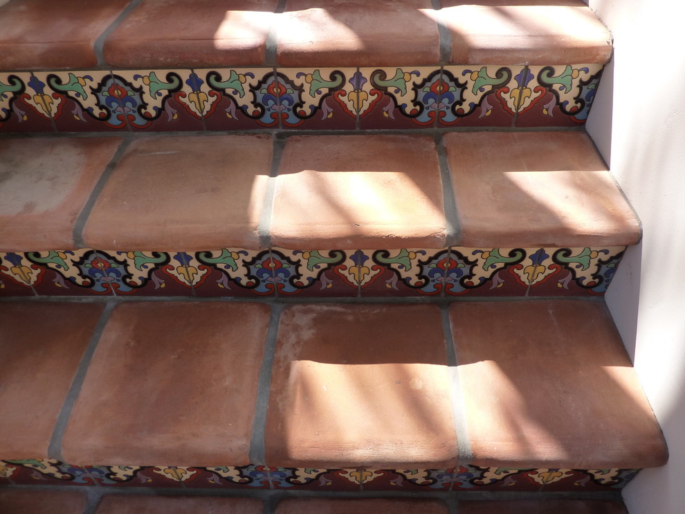 Reclaimed French Paver Flooring - Staircase - San Diego - by Natural ...