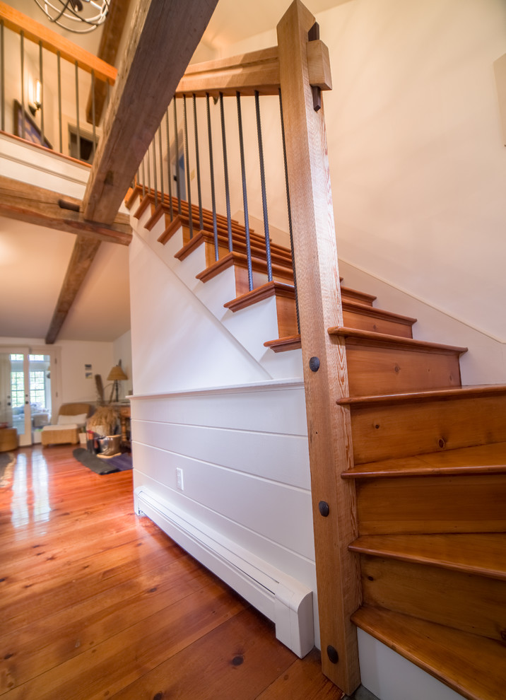 Reclaimed Hemlock and Rebar Stair Rail - Staircase - Boston - by User ...