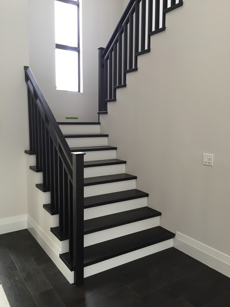 Red Oak Staircase - Contemporary - Staircase - Miami - by Leon General ...