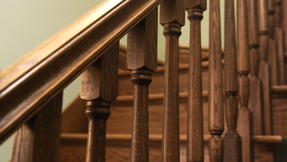 Red Oak Stairway - Traditional - Staircase - Other - by Baird Brothers ...