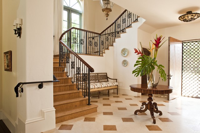 Spanish Style Entryway Staircases