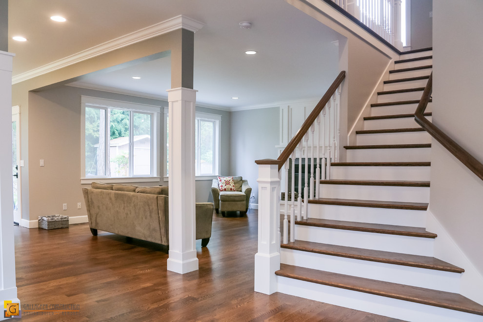 Renton White Kitchen - Traditional - Staircase - Seattle - by Gallagher ...