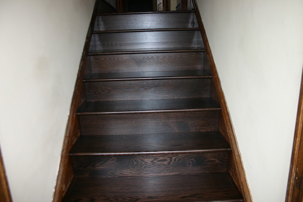 Replacement old Douglas Fir steps with naw Red Oak treads & risers ...