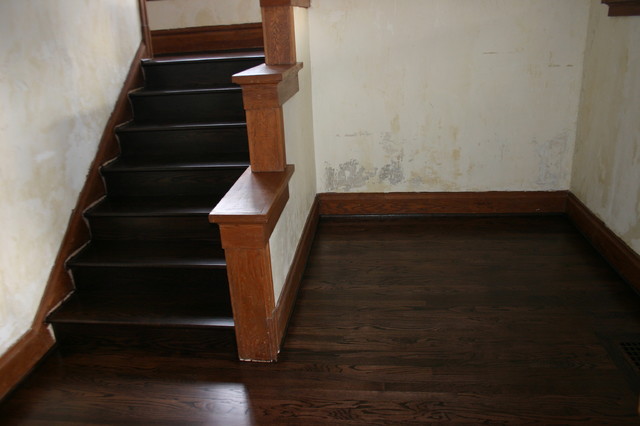 Replacement old Douglas Fir steps with naw Red Oak treads & risers ...