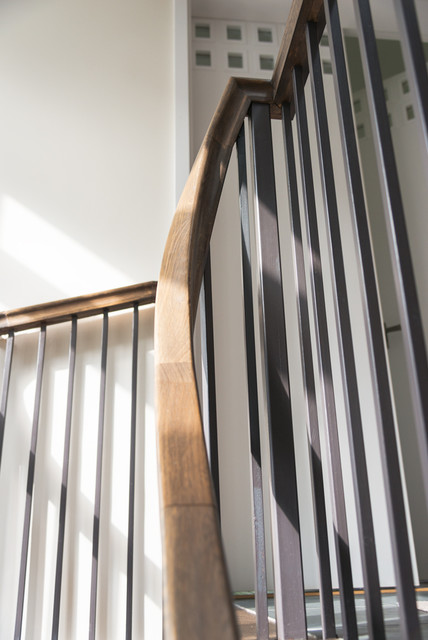 Richmond - Oak Bespoke Staircase Metal Balustrade - Staircase - London ...