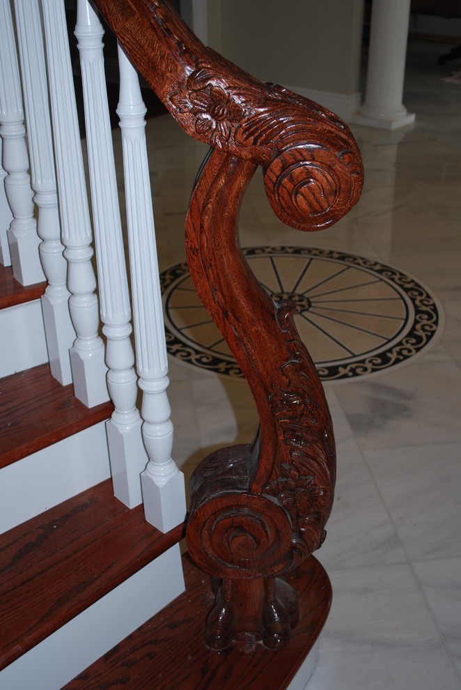 River Ridge LA Curved Stairway - Traditional - Staircase - New Orleans ...