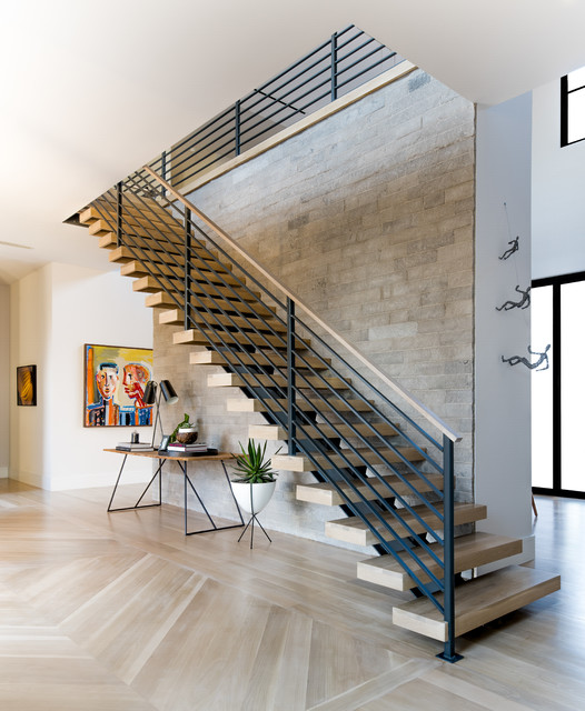 Rosa Farmhouse - Contemporary - Staircase - Dallas - by John Lively ...