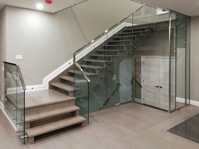 Ruggles Glass Railings with Stainless Steel Cap Rail - Modern ...