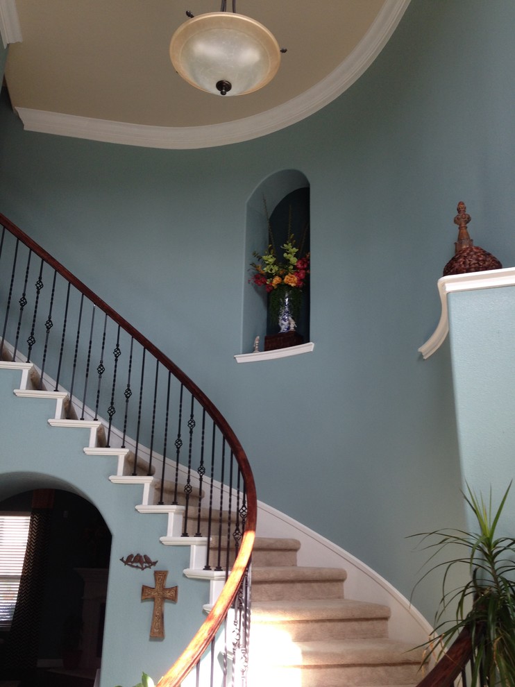 Rustic Blue Staircase - Traditional - Staircase - Houston - by Fresh ...