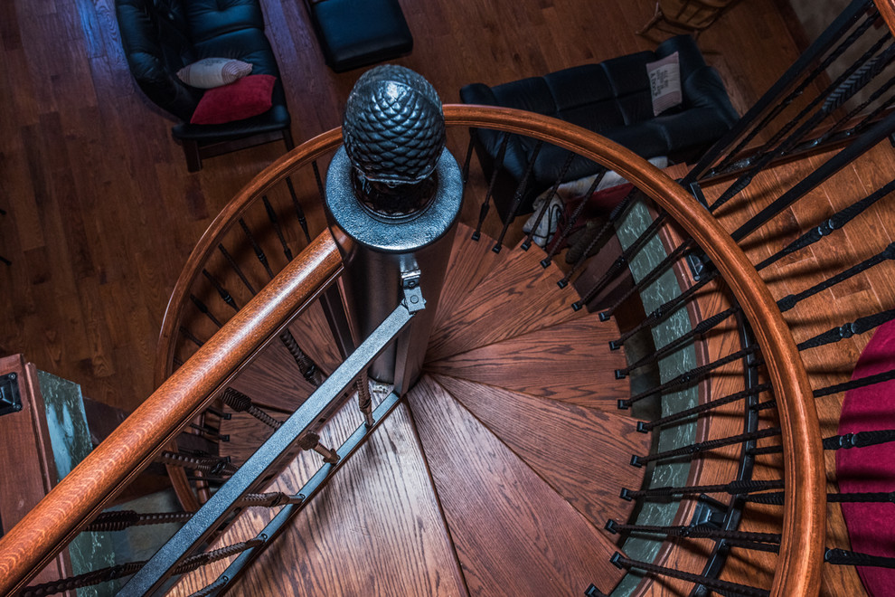 Rustic Loft Spiral Staircase - Rustic - Staircase - Indianapolis - by ...