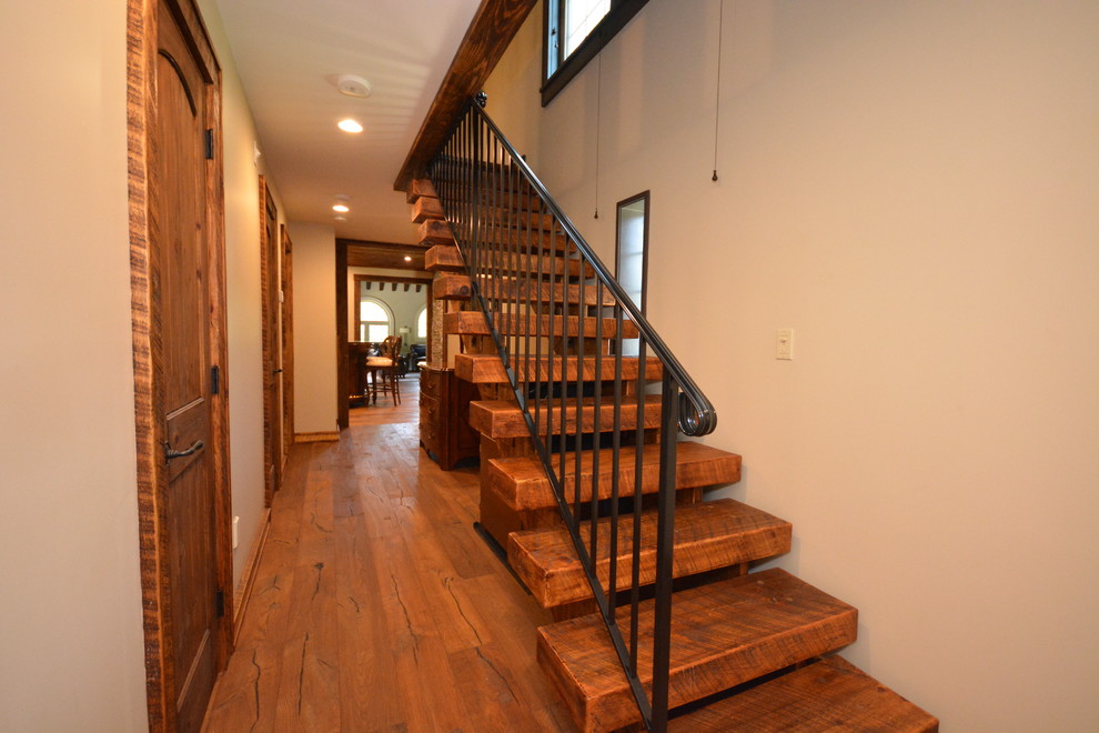 Rustic Staircase - Rustic - Staircase - New York - by AMI Design | Houzz