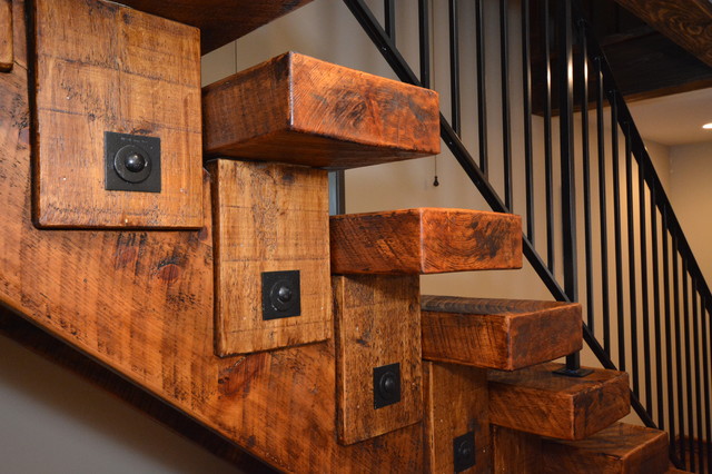 Rustic Staircase - Rustic - Staircase - New York - by AMI Design | Houzz AU
