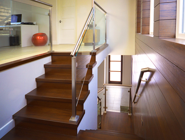 Second Floor Stair and Railing - Modern - Staircase - Orange County ...