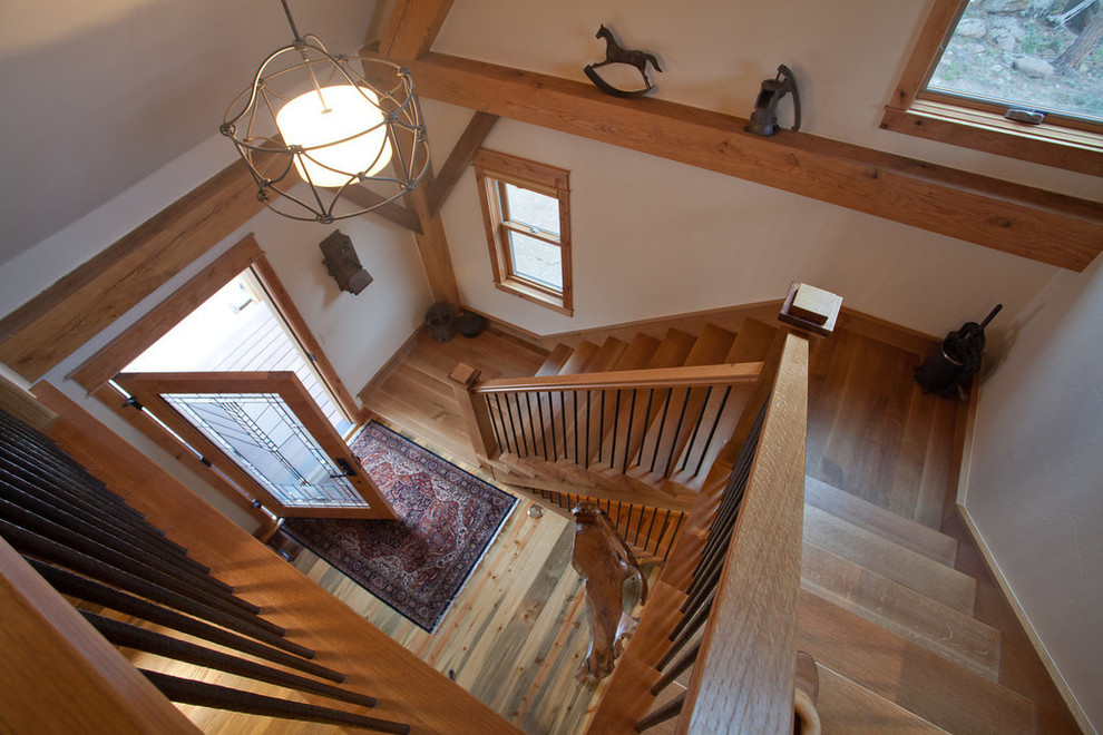 Six Pines Cabin - Rustic - Staircase - Denver - by Homes By Frameworks ...