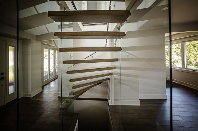 Small Scale Statement Staircase - Modern - Staircase - Toronto - by ...