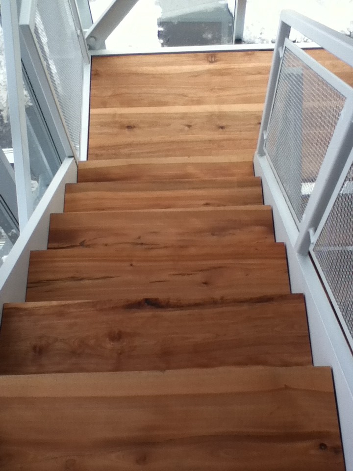 SOLID WOOD STAIRS LIVE EDGE STAIR TREADS - Modern - Staircase - Toronto ...