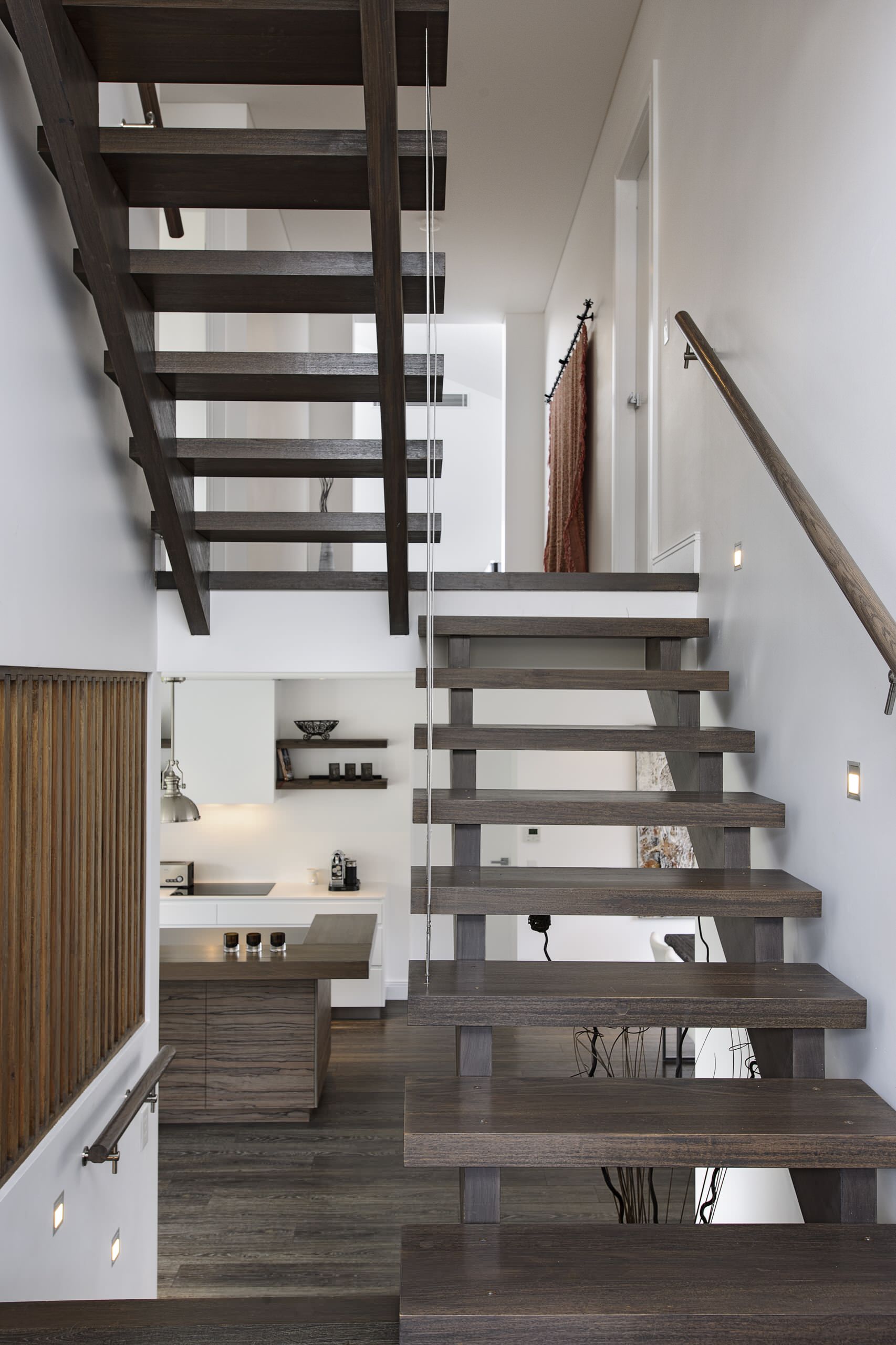 Houzz Split Stairs $60 Carpet To Hardwood Stair Remodel