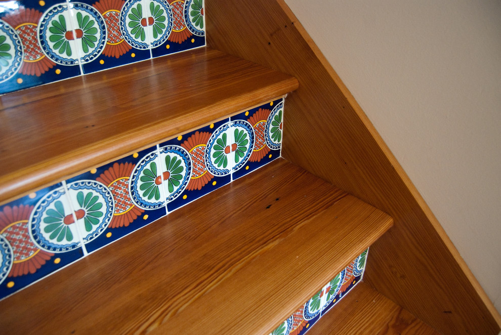 Spanish Colonial Remodel Staircase Detail - Mediterranean - Staircase ...