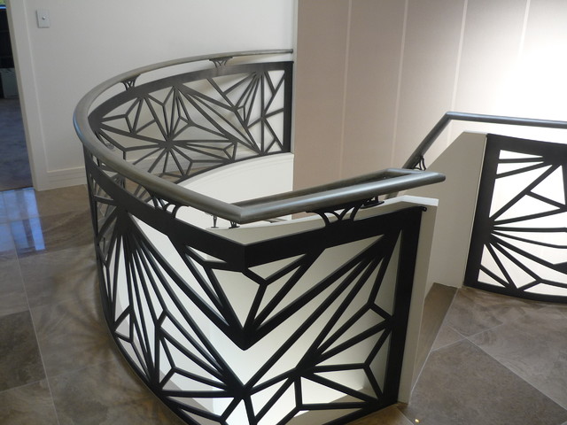 spiral staircase laser cut balustrade - Contemporary - Staircase ...