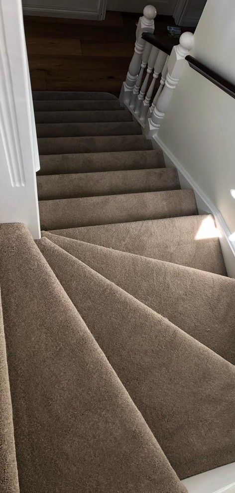 Springbond Underlay under Victoria Carpet - Modern - Staircase ...