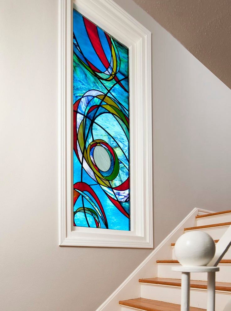 Stained Glass - Contemporary - Staircase - Dallas - by Glasshouse | Houzz