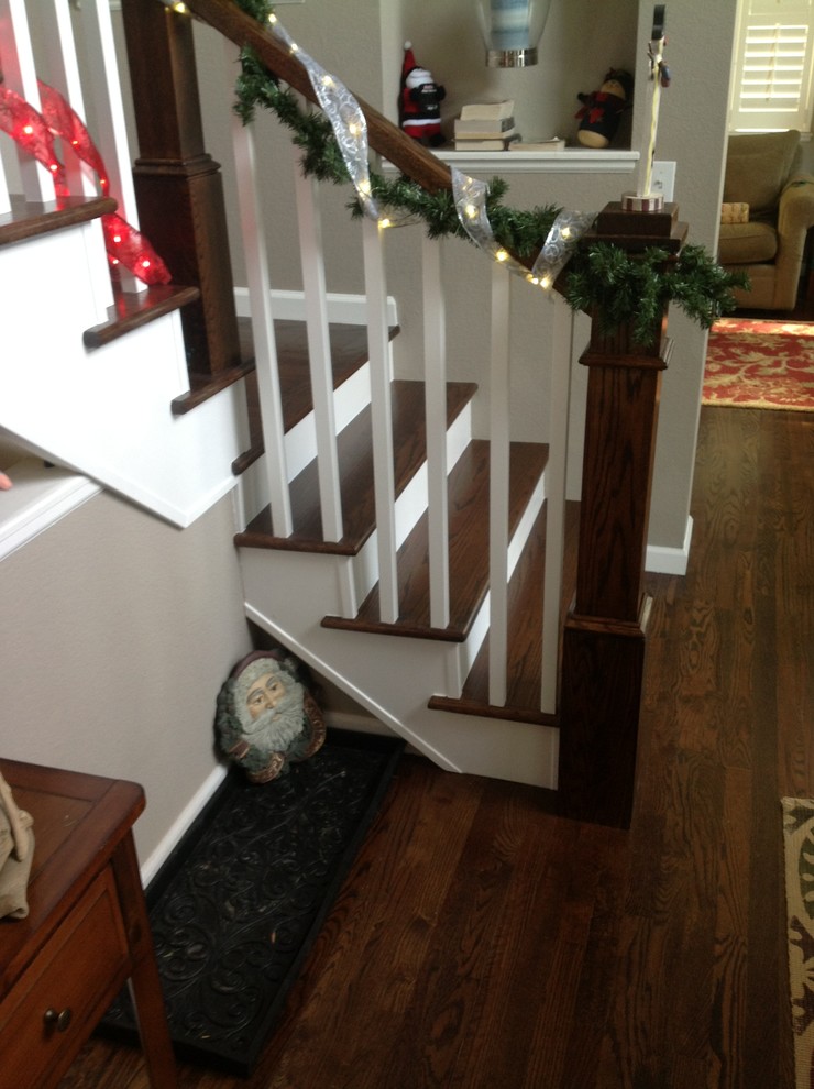 Stained Red Oak - Traditional - Staircase - Denver - by Magnus Anderson ...