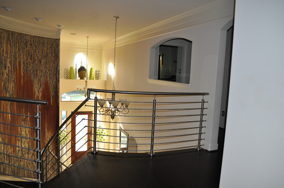 Stainless Steel and Round Bar - Contemporary - Staircase - Houston - by ...