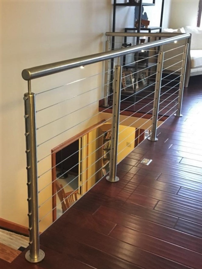 Stainless Steel Cable Rail - Contemporary - Staircase - Detroit - by ...