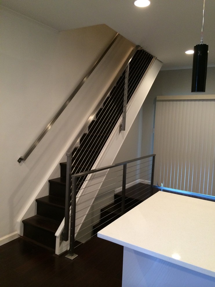 Stainless steel Cable railing - Modern - Staircase - Philadelphia - by ...