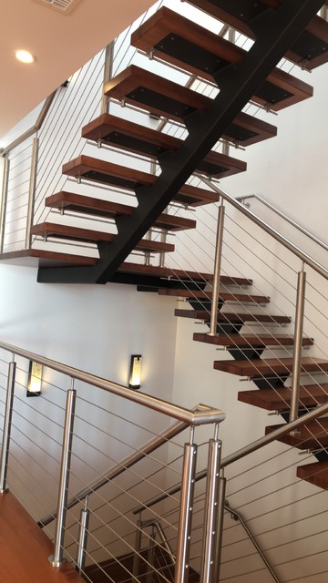 Stainless Steel Cable Railings - Contemporary - Staircase - New York ...