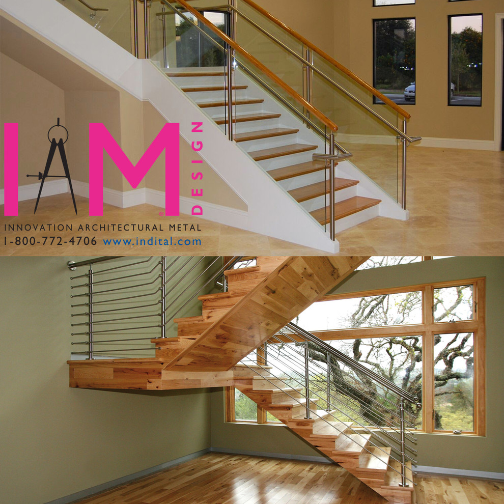 Stainless Steel Stairs - Modern - Staircase - Houston - by Indital USA ...