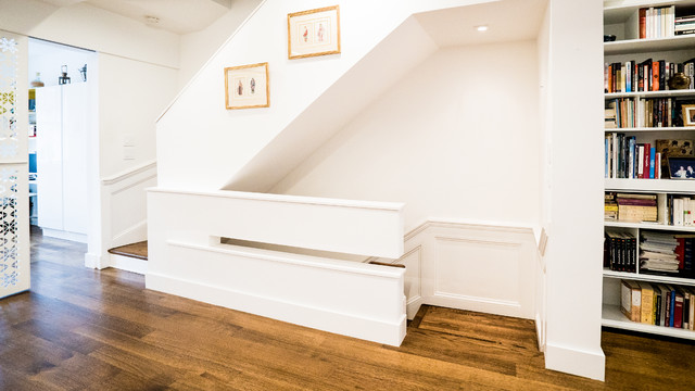 Stair at divider - Traditional - Staircase - DC Metro - by Hunt Laudi ...